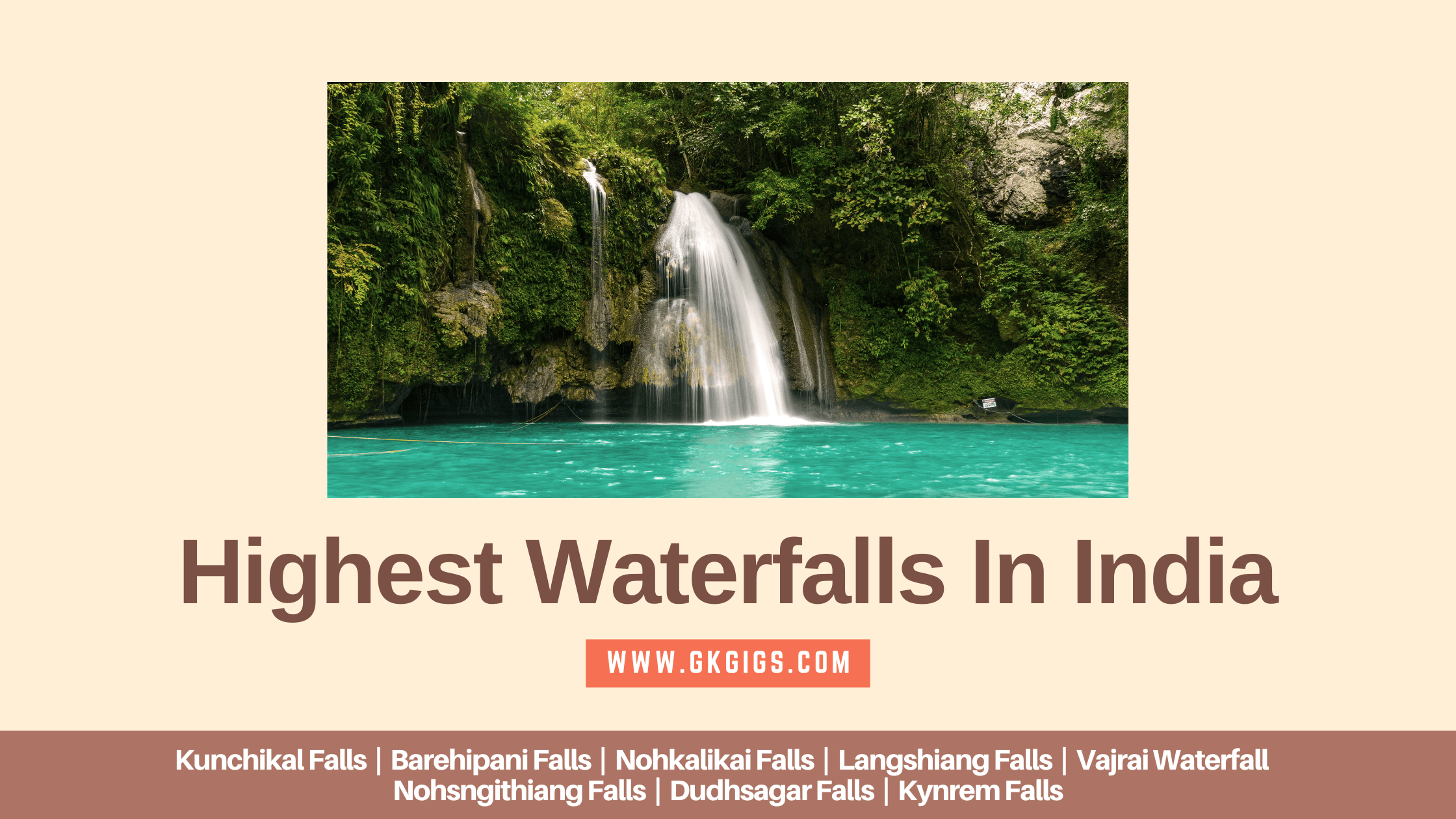 Highest Waterfall In India (2023 Updated) - GkGigs